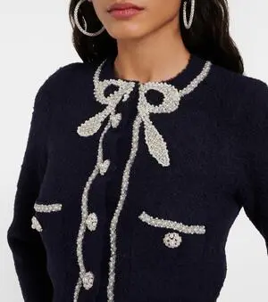 SELF-PORTRAIT Embellished Cropped Cardigan