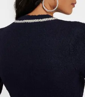 SELF-PORTRAIT Embellished Cropped Cardigan