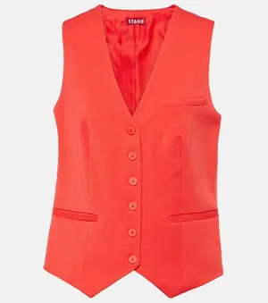 Staud Brett Single-breasted Vest