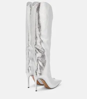 Alexandre Vauthier Metallic Leather Over-the-knee Boots
