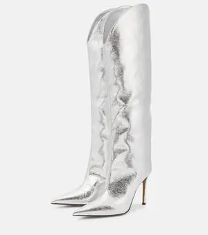 Alexandre Vauthier Metallic Leather Over-the-knee Boots