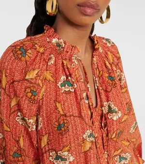 Ulla Johnson Kaitlyn Floral Cotton-blend Blouse