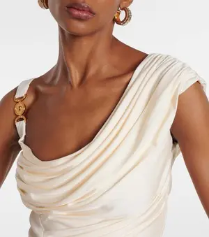 Versace Medusa '95 Draped Gown - White