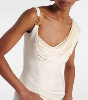 Versace Medusa '95 Draped Gown - White