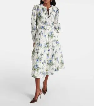 Veronica Beard Ashlynn Floral Cotton Shirt