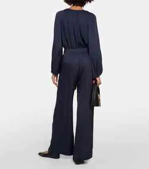 Velvet By Graham & Spencer Livi Satin Wide-leg Pants
