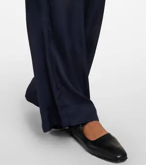 Velvet By Graham & Spencer Livi Satin Wide-leg Pants