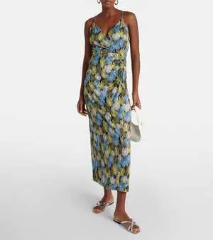 Diane Von Furstenberg Saavya Printed Jersey Maxi Dress
