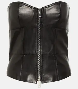 Isabel Marant Étoile Etna Leather Bustier - Black