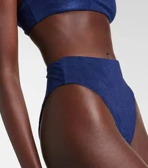 Jade Swim Incline High-rise Bikini Bottoms - Blue