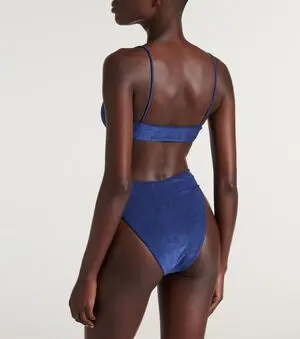 Jade Swim Incline High-rise Bikini Bottoms - Blue