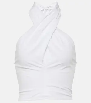Staud Kai Smocked Crop Top