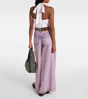 Staud Kai Smocked Crop Top