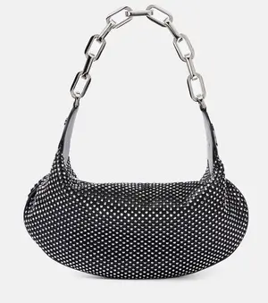 CHRISTIAN LOUBOUTIN Le 54 Embellished Leather Shoulder Bag - Black