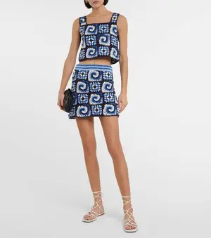 Staud Brazing Crochet Miniskirt