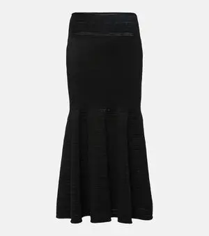 Victoria Beckham Jersey Midi Skirt