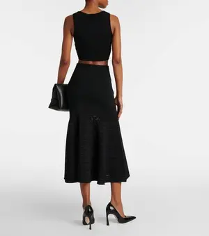 Victoria Beckham Jersey Midi Skirt