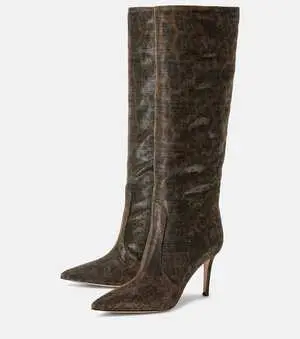 GIANVITO ROSSI Hansen Leopard Print Boots