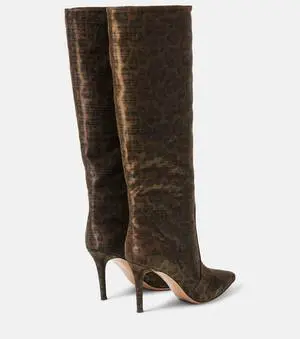 GIANVITO ROSSI Hansen Leopard Print Boots