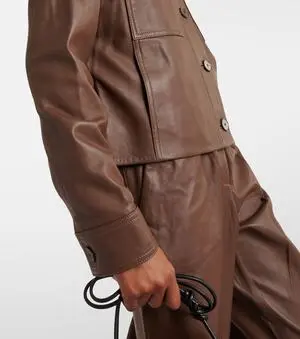 JOSEPH Leather Shirt Jacket