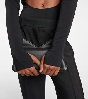 MUGLER Circle Off-shoulder Cutout Bodysuit