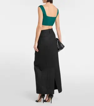 Victoria Beckham Metallic Knit Bra Top