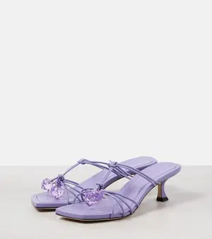 JIMMY CHOO Jemma 50 Embellished Leather Mules