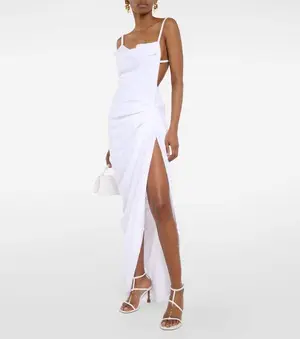 Jacquemus La Robe Saudade Long Maxi Dress - White