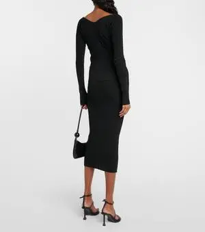 Jacquemus Le Haut Pralu Ribbed-knit Top - Black