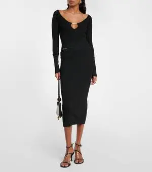 Jacquemus Le Haut Pralu Ribbed-knit Top - Black