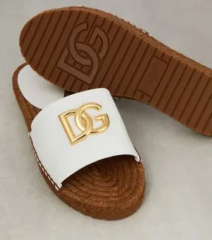 Dolce & Gabbana Embellished Leather Espadrilles