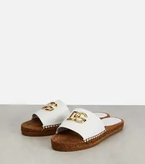 Dolce & Gabbana Embellished Leather Espadrilles