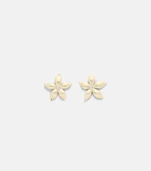 Ileana Makri Waterfall Flower 18kt Earrings With Diamonds - Gold