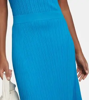 Co Ribbed-knit Silk-blend Skirt