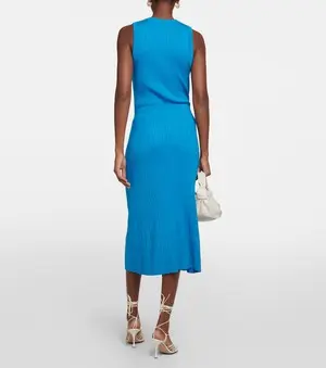 Co Ribbed-knit Silk-blend Skirt