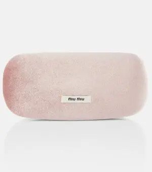 Miu Miu Logo Round Frame Sunglasses - Black