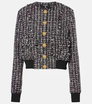 Balmain Tweed Bomber Jacket