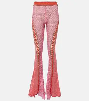 ROBERTA EINER Open-knit Cotton Fla Trousers