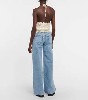 Isabel Marant Étoile Frinley Cotton Crochet Halter Top