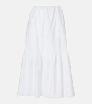 PATOU Tiered Cotton Maxi Skirt