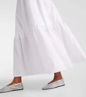 PATOU Tiered Cotton Maxi Skirt