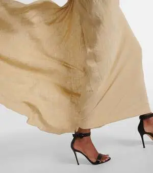 Tove Riya Draped Linen Maxi Dress