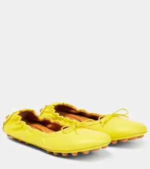 TOD'S Bubble Ballerinas - Yellow