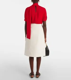 Valentino Garavani Crepe Couture Midi Skirt