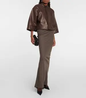 Rick Owens Cropped Leather Jacket