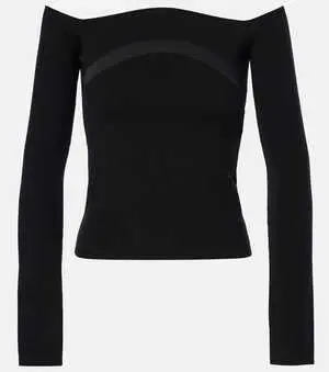 Nina Ricci Wool-blend Top - Black