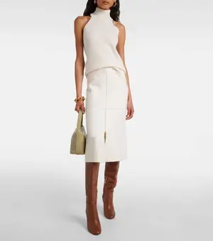 LISA YANG Freya Knitted Cashmere Tank Top - White