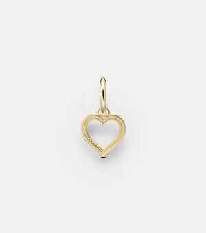 MARIE LICHTENBERG Baby Charm Heart 18kt Single Earring With Sapphire - Gold