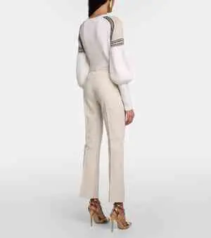 Max Mara Fatina Cropped Straight Pants - White