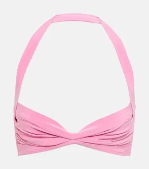 Norma Kamali Bill Ruched Bikini Top